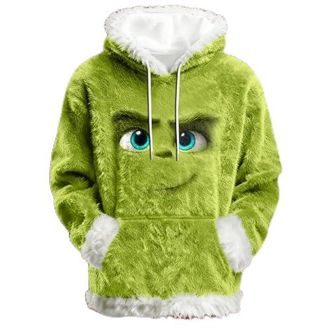 Generic Le Grinch Sweat A Capuche Femme Pilou 2025 Sweatshirts Costume Noel Pulls De Moche Pyjama Vêtements Vetement Christmas The Hiver Polaire Noël Oversize