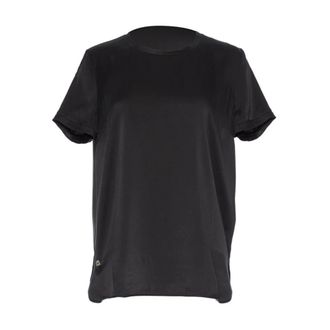 Manila Grace Rundhals Bluse - - Tops - Damen - Schwarzk - M