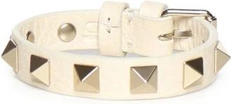 Valentino Garavani Femme, Accessoires, Beige, Taille: ONE Size Leather Bracelet