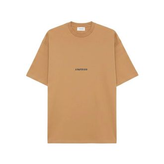 A Paper Kid Logo-Print T-Shirt - - Tops - Herren - Beige - L