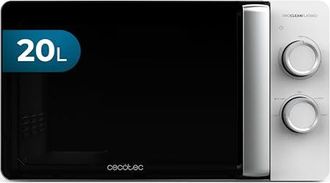 Cecotec Mikrowelle mit Grill Proclean 3010 Flatbed Mikrowelle 20 l, 700 W, 6 Stufen, flacher Hohlraum für große Speisen, kompaktes und modernes Design, mit 3D