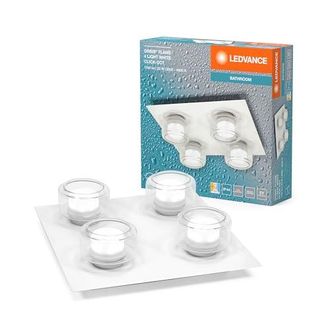 Ledvance ORBIS Flame Wand- und Deckenleuchte mit LED, weiß, 22W, 1400lm, 3000/4000K, Farbtemperatur über Wandschalter einstellbar (kaltweiß und warmweiß), IP44