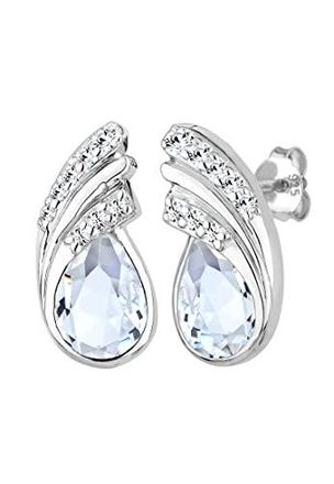 Elli Boucles dOreilles Elli - Gouttes avec Cristaux Femme - (925/1000) Argent Sterling