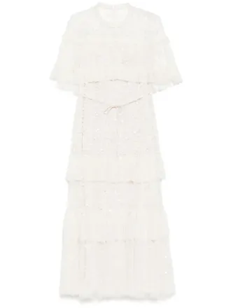 Needle & Thread robe Lelia à coupe longue - Tons neutres