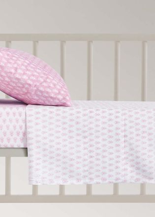 Mango Drap plat enfant percale de coton mini fleur rose - Home - 100x150cm - MANGO HOME