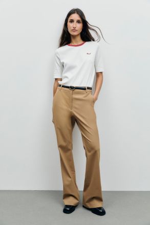 Gerard Darel T-shirt en coton bicolore - BESS - Rouge baiser