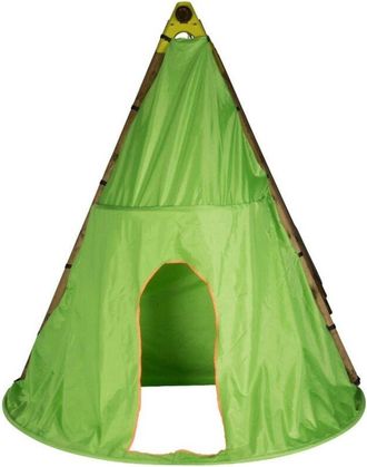 M&S Collection Tipi enfant vert et orange 190 x 193 cm - Toile polyester imperm&eacute;able - Compatible portiques 2,3 &agrave; 2,5 m - Installation rapide