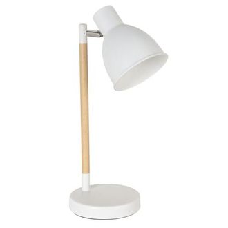 Corep Lampe de bureau m&eacute;tal sabl&eacute; MILA H38cm. (Blanc sabl&eacute;)