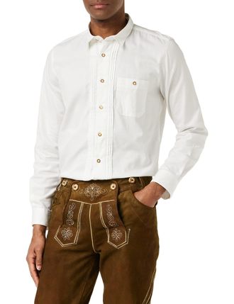 Stockerpoint Herren Mika2 Trachtenhemd, Weiß, 5XL EU