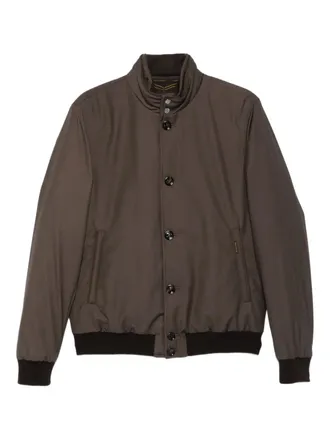 Moorer veste bomber Janos-Pum à manches côtelées - Marron