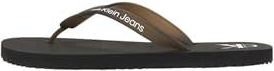 Calvin Klein Homme Beach Sandal Transparent TPU Ym0Ym01267 Tongs, Black (Black/Bright White), 43 EU