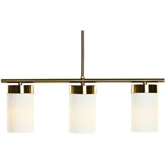 DKD Home Decor Plafonnier M&eacute;tal Verre 60X15X25 Dor&eacute;
