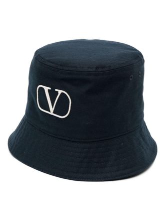 Valentino Garavani bob &agrave; d&eacute;tail VLogo - Bleu