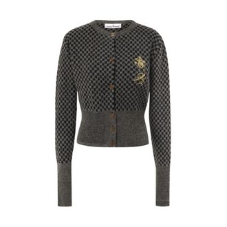 Vivienne Westwood Checkmate Cardi - - Knitwear - Damen - Grau - M