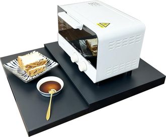 Generico K&uuml;chen Mikrowellenregal - Verstellbarer Ausziehbarer Herdst&auml;nder | Robuster Ablage Organizer f&uuml;r Backofen Kaffeemaschine Reiskocher, Platzsparende L&ouml;s