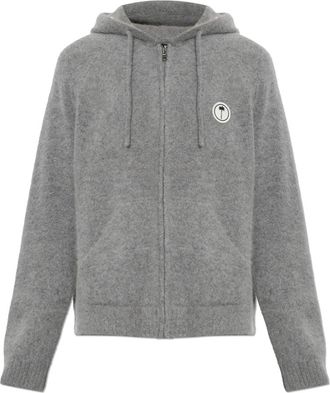 Palm Angels Kapuzen-Strickjacke aus Wolle - - Knitwear - Herren - Grau - XL