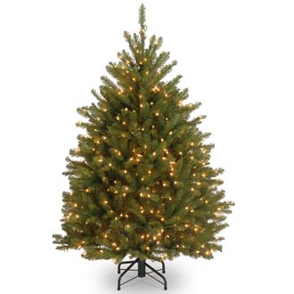 National Tree Company K&uuml;nstlicher Weihnachtsbaum mit wei&szlig;en Lichtern und St&auml;nder, Dunhill Tanne, 1,2 m