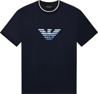 Emporio Armani Homme, Tops, Bleu, Taille: 2XL Slim Fit T-Shirt