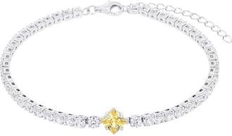 Amor bracelet 925 en argent sterling pour dames, avec zirconium synth., 17+4 cm, or, Livré en boîte cadeau, 2039100