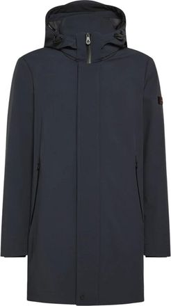 Peuterey Homme, Manteaux, Bleu, Taille: XL Manteau Bleu avec Logo sur Col