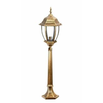 Trade Shop Trade Shop Traesio - Trade Shop - lampione giardino bronzo 870MM lanterna in vetro E27 luce exteral alluminie ES39