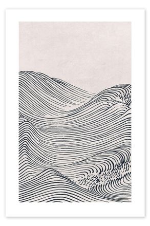 Posterlounge Welle II Poster von Mori Y&uuml;zan 40 x 60 cm Beige Wandbilder Wanddeko