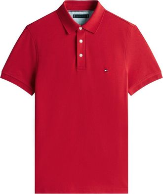 Tommy Hilfiger Piqu&eacute;-Poloshirt 1985 mit Stretch und Flag-Stickerei, Slim Fit in