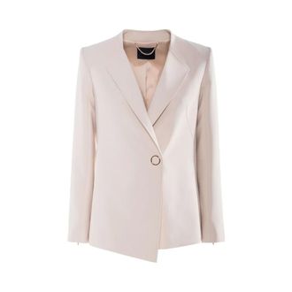 Nenette Femme, Vestes, Beige, Taille: 42 FR Veste Tailleur Asym&eacute;trique