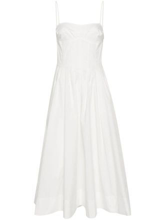 SIMKHAI robe mi-longue Kittiya en coton - Blanc