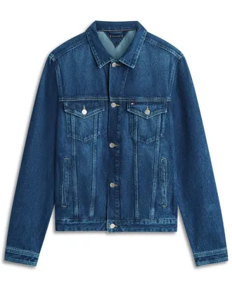 Tommy Hilfiger Jeansjacke aus Baumwolle mit Logo-Stickerei, Regular Fit in