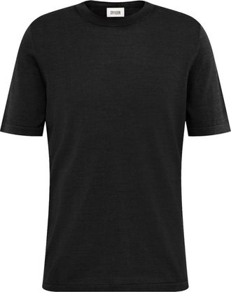 Drykorn Elastisches Feinstrick-T-Shirt mit Rundhalsausschnitt in
