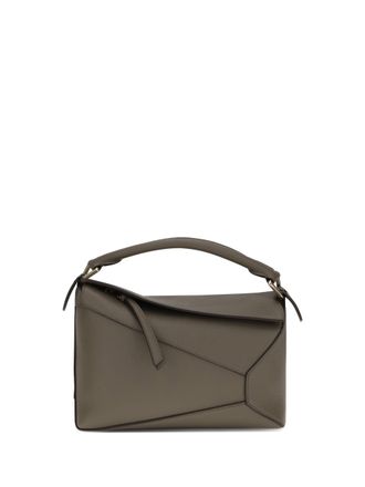 Loewe Womens Handbag Puzzle Small Leather Taupe Calf Shoulder Bags