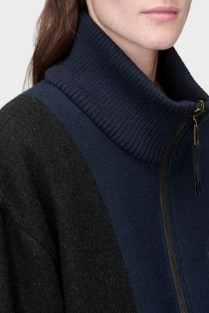 Maison Margiela Spliced Wool Bomber Jacket - Blue