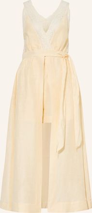 Sandro Sandro Wickelkleid Mit Leinen Und Spitze gelb