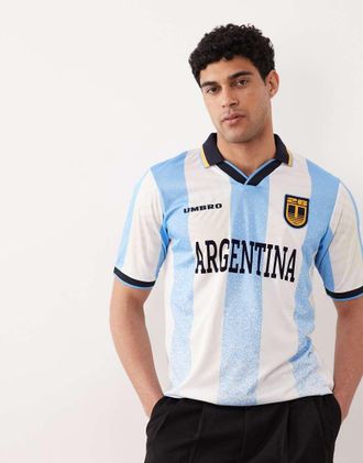 Umbro Gestreiftes Argentinien-Trikot in Blau und Wei&szlig;