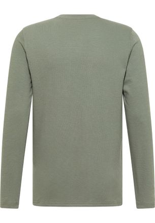 Mustang Jeans Herren Langarmshirt, Style Atchison (1016877), Größe:M, Farbe:Agave Green (6473)