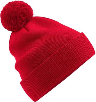 Beechfield B450N Organic Cotton Snowstar Beanie - Classic Red
