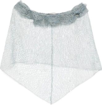 Fely Campo Femme, Vestes, Bleu, Taille: 38 FR Cape &agrave; volants