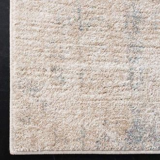 Safavieh Zeitgen&ouml;ssische Teppich f&uuml;r Wohnzimmer, Esszimmer, Schlafzimmer - Adirondack Collection, Kurzer Flor, Beige und Schiefer, 91 X 91 cm