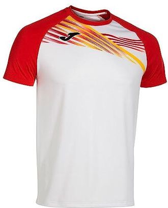 Joma T-Shirt à Manches Courtes Elite x Blanc Rouge