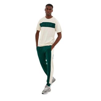 Nicce London Mercury Jogginghosen f&uuml;r Herren (Gr&uuml;n/Wei&szlig;)