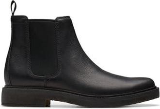 Clarks Homme Clarkdale Easy Bottine Chelsea, Black Leather, 39.5 EU