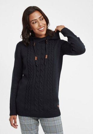 Oxmo Strickpullover OXCable Strickpulli lang geschnitten