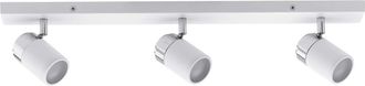 Paulmann 66713 Spotlight Zyli IP44 Balken max 3x10W GU10 Weiß/Chrom 230V Metall 667.13 Deckenleuchte Lampe LED Deckenlampe ohne Leuchtmittel