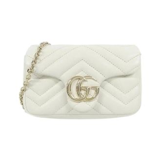 Gucci Pre-owned Lammleder Schultertasche - - Pre-owned - Damen - Wei&szlig; - ONE SIZE
