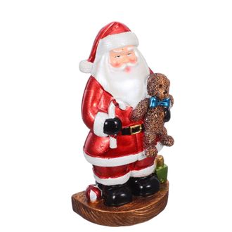 Amosfun Antike Weihnachtsmannfiguren Aus Kunstharz Kamin Und Heimdekor Klassisches Design Weihnachtsmannstatue Und Ornament F&uuml;r Tischdekoration