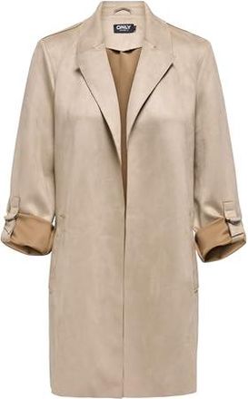 Only Suede Coat Onljoline Life CC OTW Manteau en Faux Daim, Gris Clair, S Femmes