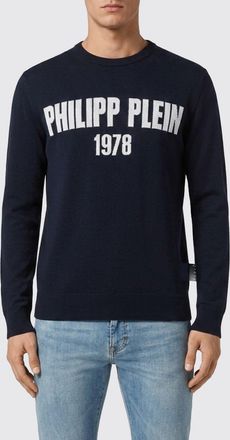 Philipp Plein Pull &agrave; col rond en laine et coton m&eacute;lang&eacute;s avec motif logo jacquard
