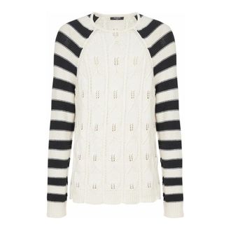 Balmain Homme, Pulls, Blanc, Taille: M Pu en maie torsad&eacute;e