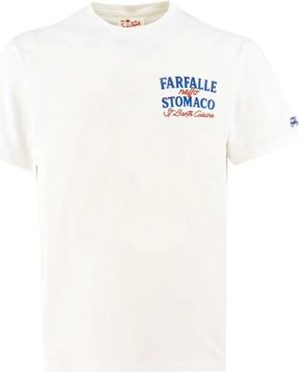MC2 Saint Barth Homme, Tops, Blanc, Taille: S Farfalle Stomaco 01N T-shirt